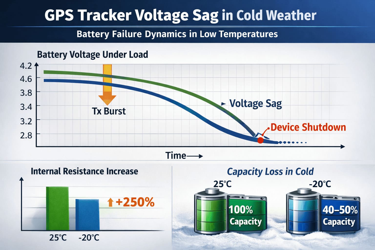 GPS Tracker Voltage Sag in Cold Weather Failure Analysis and Solutions